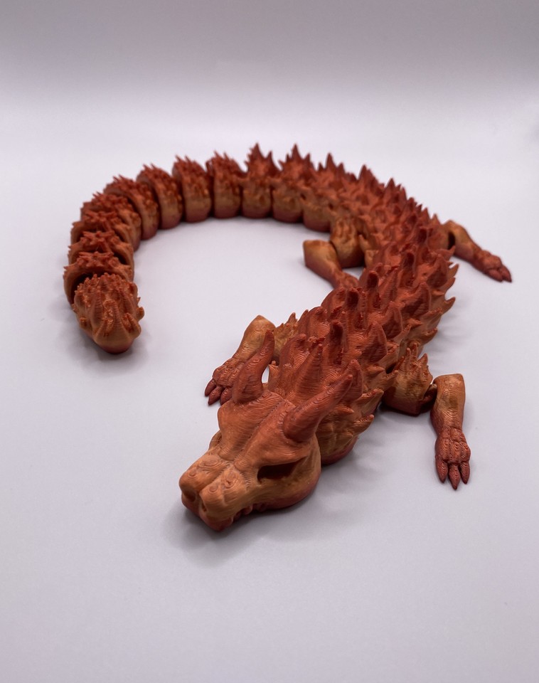 3D Printed Articulated Dragon | Plastic Filament | 15 Inches Long | eBay