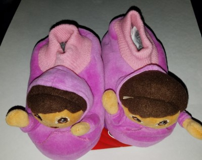 Toddler Girls Nick Jr Dora Explorer Lavender Sock Top House Slipper ...