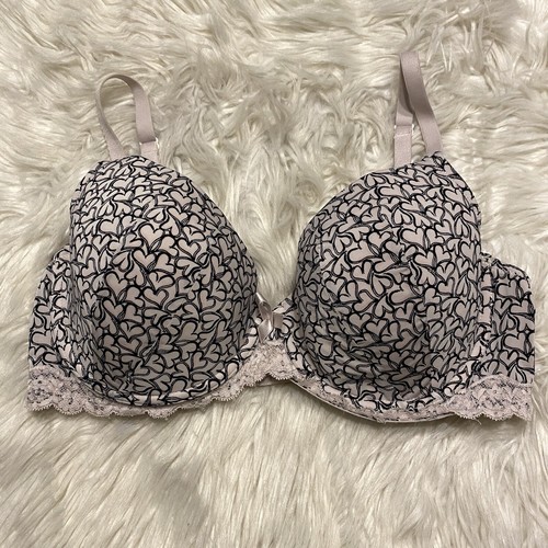 Adore Me 36D Bra Heart Print Demi Underwire Back Closure | eBay