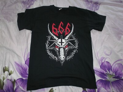 666 SHIRT PENTAGRAM SATAN BLACK METAL RARE!!! | eBay