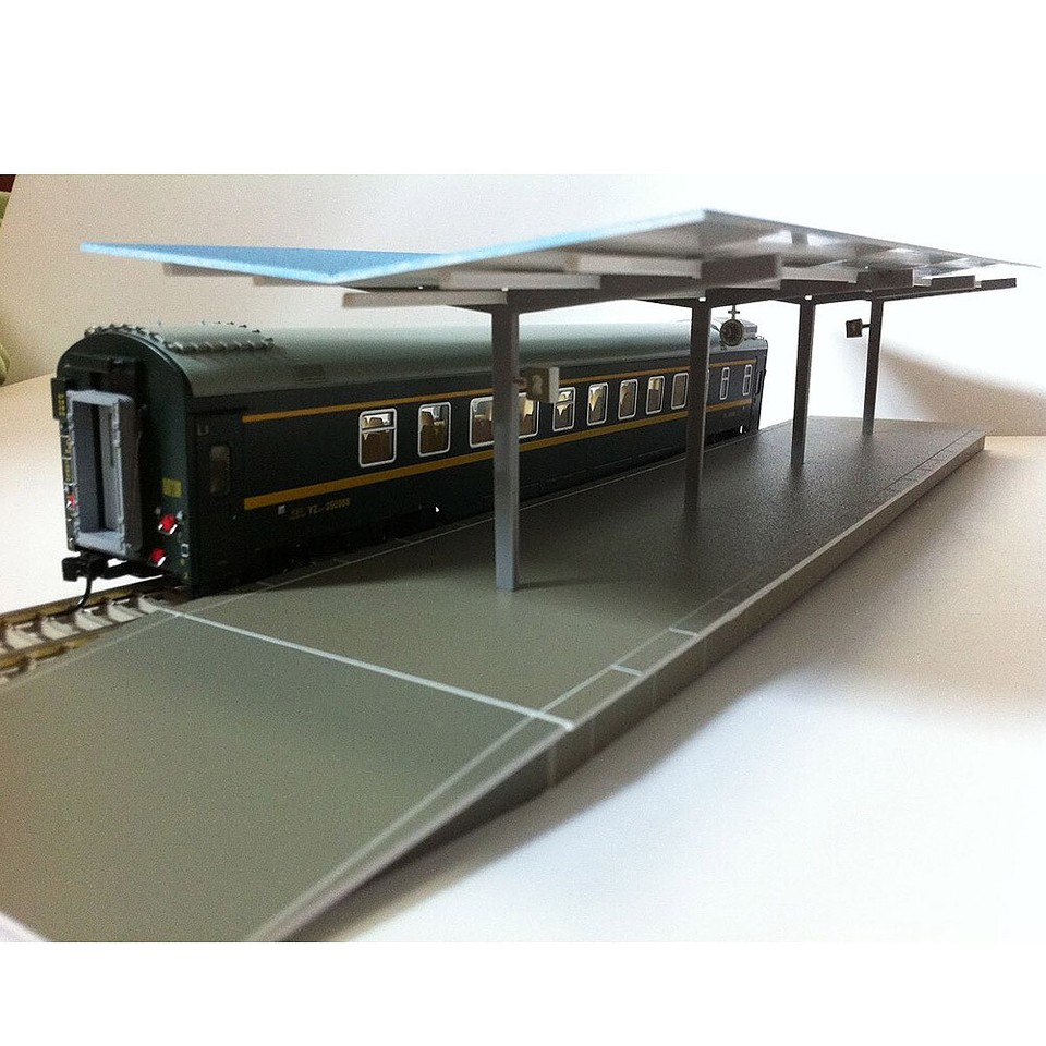 HO OO Scale 1:87 Railway Platforms Train Station (1 SET for one side ...