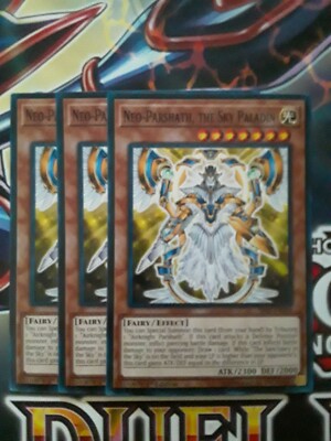 Yugioh 3x Neo-Parshath, The Sky Paladin SR05-EN004 1st Edition Playset ...