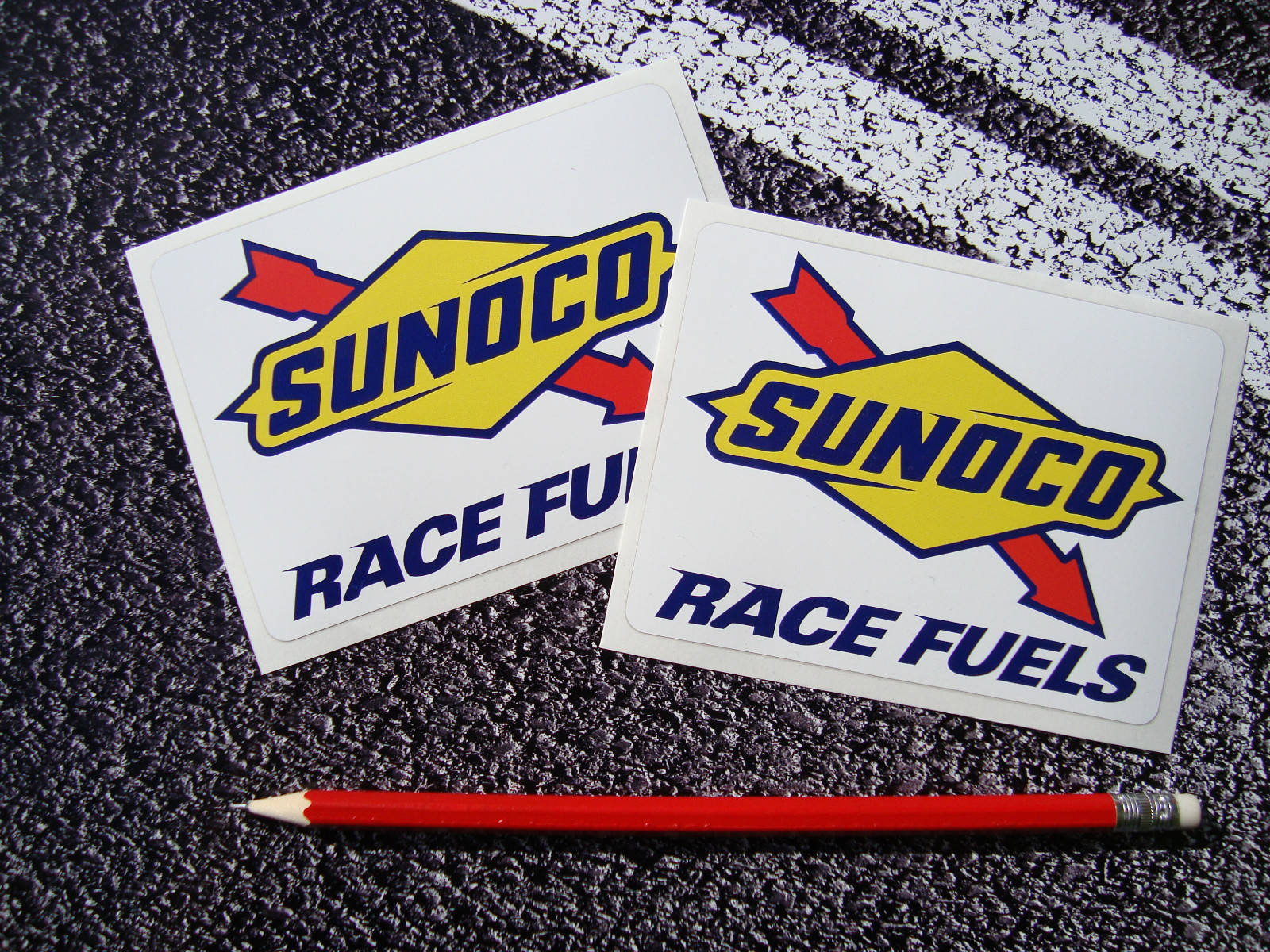 SUNOCO RACING FUEL STICKERS VINTAGE STYLE 11cm X 8cm F1 TARGA FLORIO ...