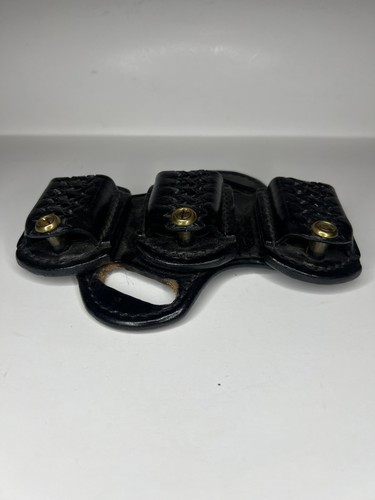 Vintage Ernie Hill Speed Leather Tripe Magazine Carrier Black Weave ...