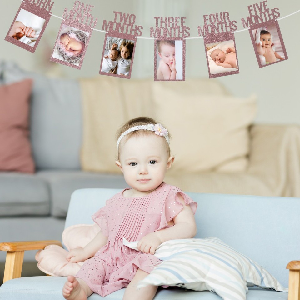 5 Sets Glitter Photo String Baby Display Bunting Garland for Photos ...