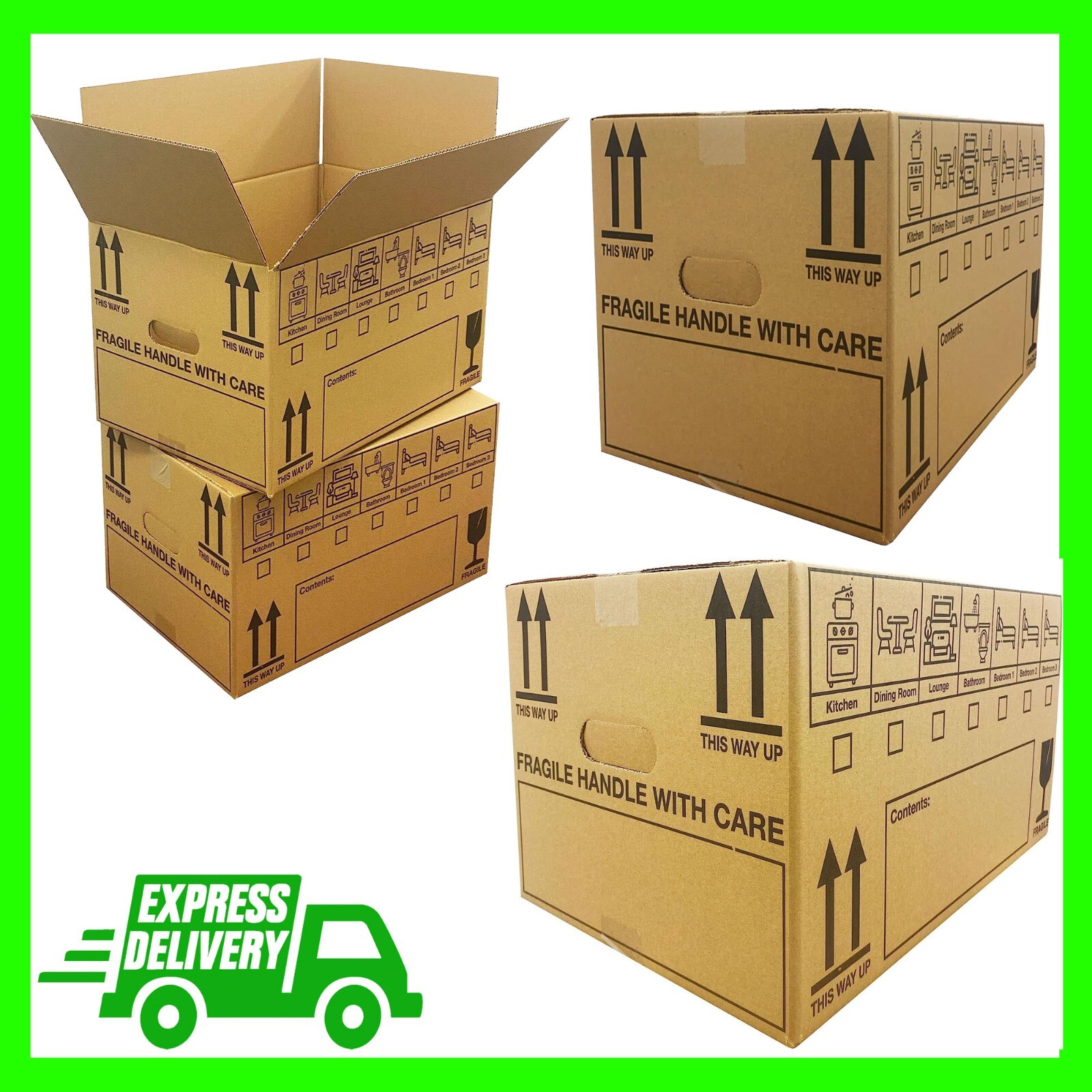 Removal Packing box STRONG LARGE QUALITY Cardboard House Moving Boxes ...