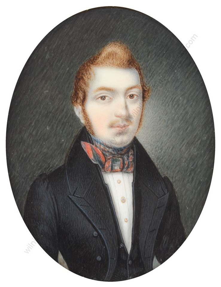"Portrait of a gentleman", Austrian miniature, 1830/35 | eBay