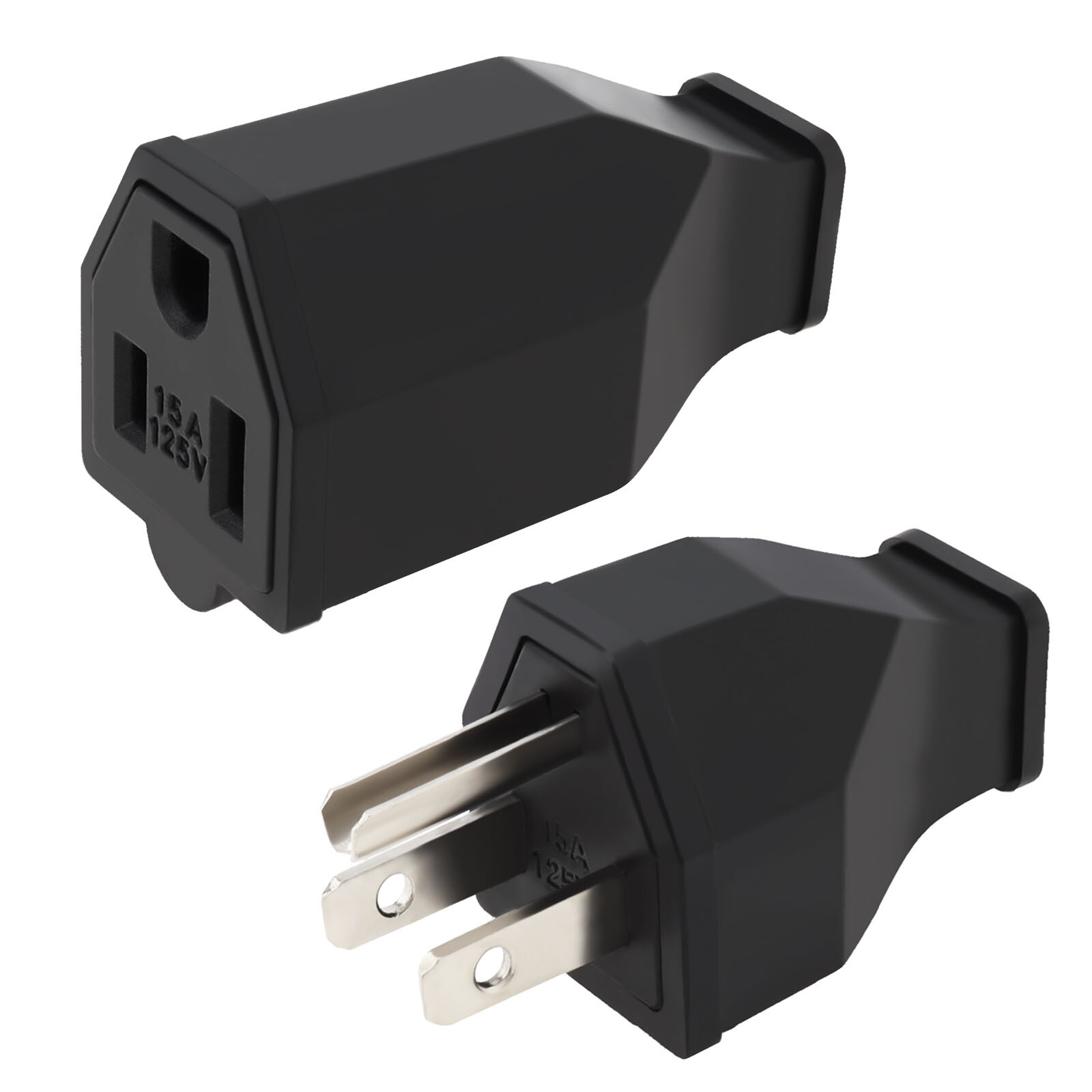 2pcs Extension Cord Plug Ends Male and Female Replacement Plug and ...