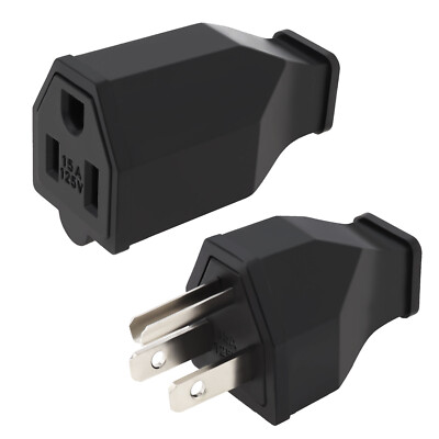 2pcs Extension Cord Plug Ends Male and Female Replacement Plug and ...