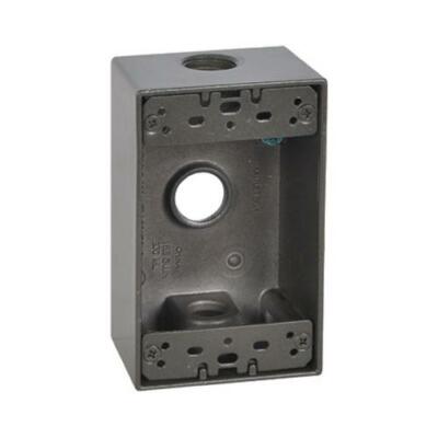 Master Electrician FSB50-3-BR Weatherproof 1 Gang Rectangular Outlet ...