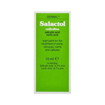 Salactol Wart Paint 10ml | Treatment for Warts Verrucas Corns Calluses ...