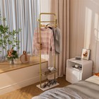 Gold Coat Rack Modern Garment stand with Shelves Hooks Heavy-duty ...