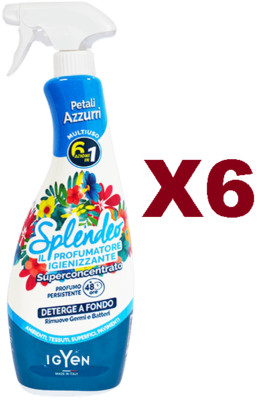 6 PZ SPLENDEO IL PROFUMATORE IGIENIZZANTE PETALI AZZURRI CON ...
