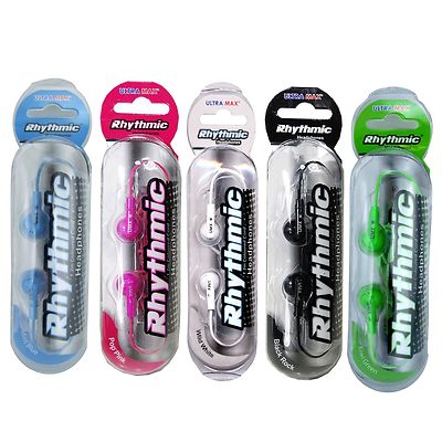 ULTRA MAX® RHYTHMIC STEREO HEADPHONES / EARPHONES / AUDIO PHONES 1.2M ...