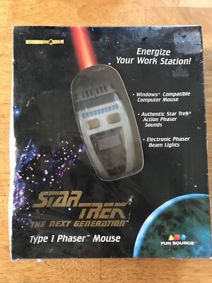 VTG 1997 Star Trek The Next Generation Type 1 Phaser Mouse W/ USB ...