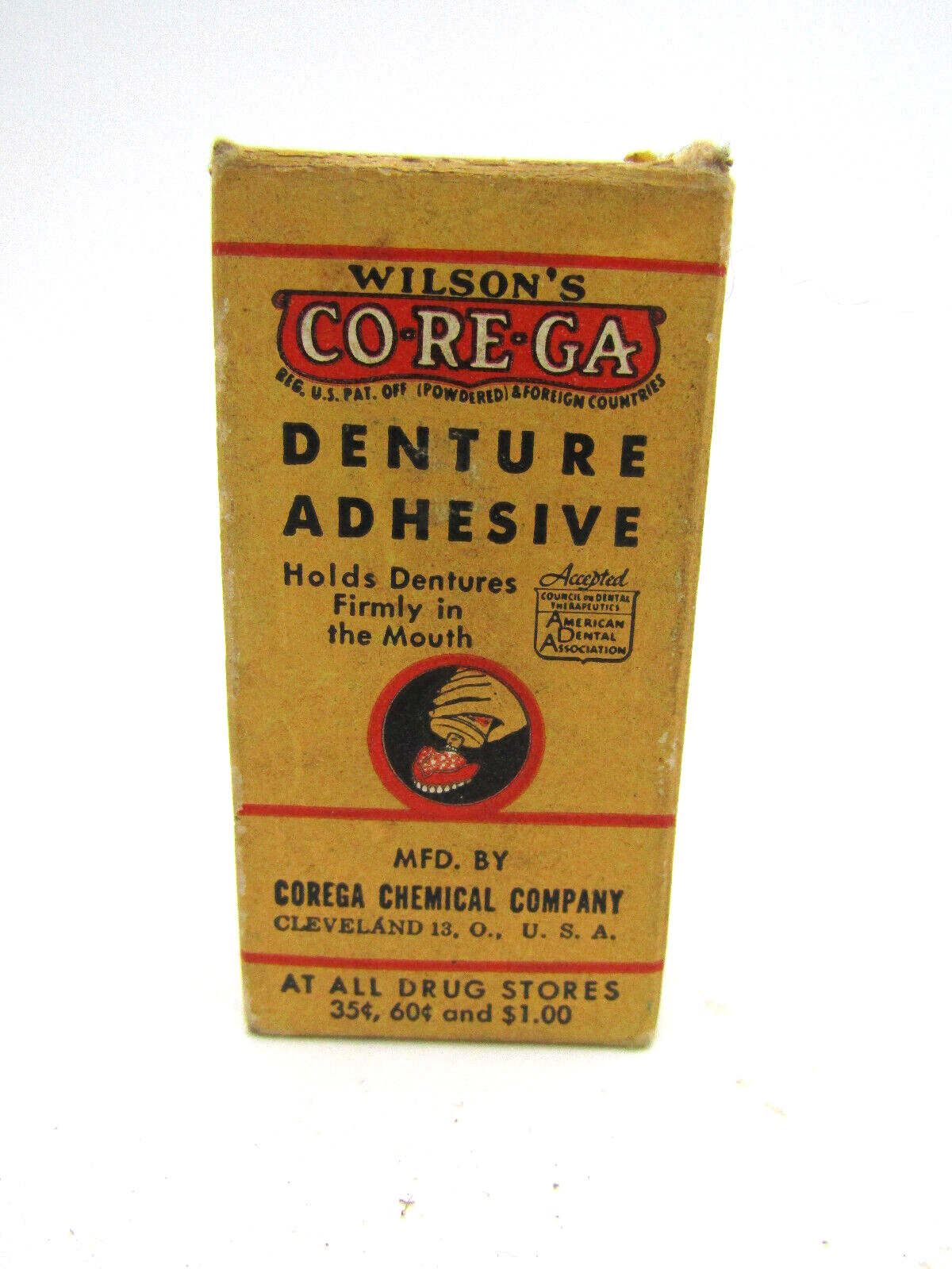 Vintage Tin Wilson's Corega Dental Denture Adhesive Powder CO-RE-GA ...