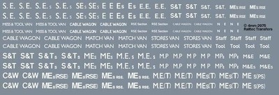 OO decals Service & Departmental / RSE / S&T / PS: white Railtec 4mm-2975 | eBay