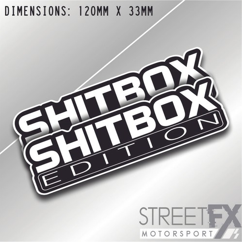 Twin Pack Shitbox Edition Sticker Decal 4x4 Aussie Straya Ute Built ...