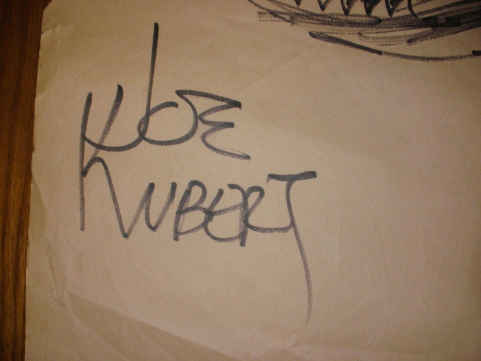 36" Original illustration artwork Joe Kubert drawing whale scuba diver ...