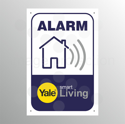 Yale Smart Living Alarm Security Sign Warning Drill Holes | eBay UK