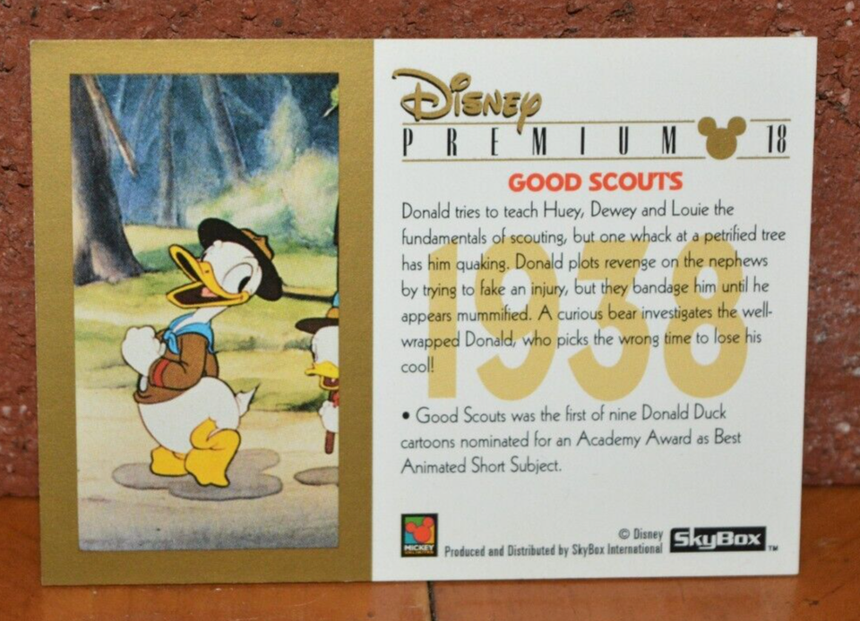 DISNEY PREMIUM TRADING CARD DONALD DUCK GOOD SCOUTS 1938 | eBay