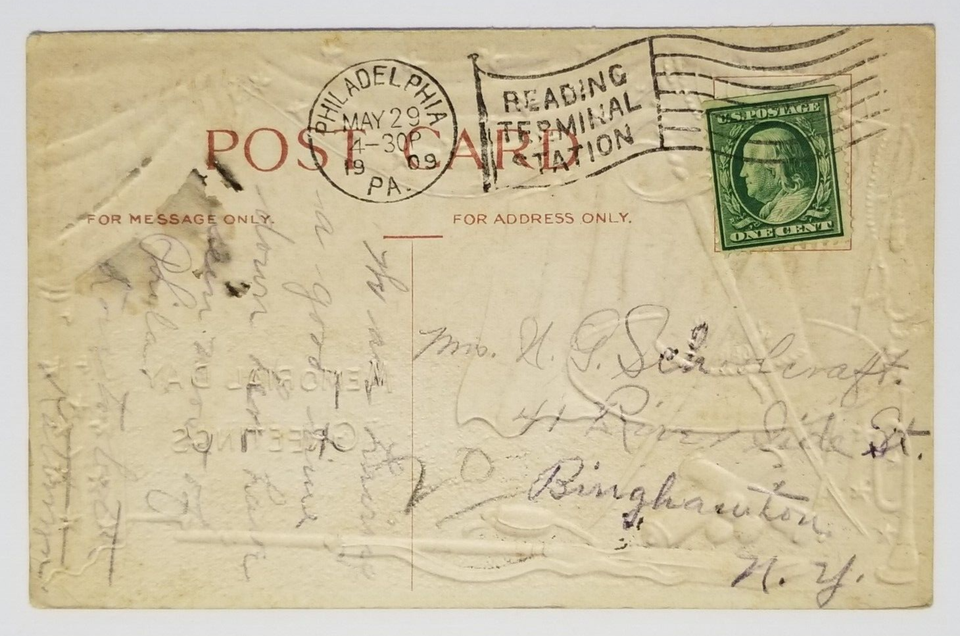 Memorial Day Greetings GAR and Civil War c1909 Memorial Day Embossed ...