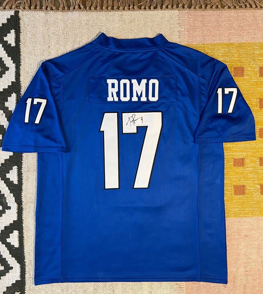 Tony Romo Signed Autograph Eastern Illinois NCAA Jersey CBS NFL Dallas ...