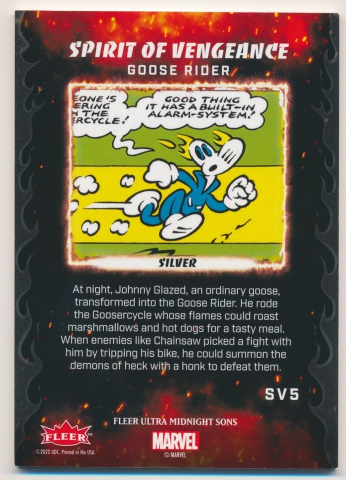 GOOSE RIDER SV5 2023 Marvel Fleer Ultra Midnight Sons SPIRIT OF ...