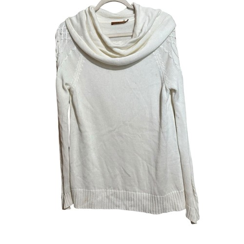 Belldini Sweater Womens Large Ivory Chunky Cowl Neck Pullover ...