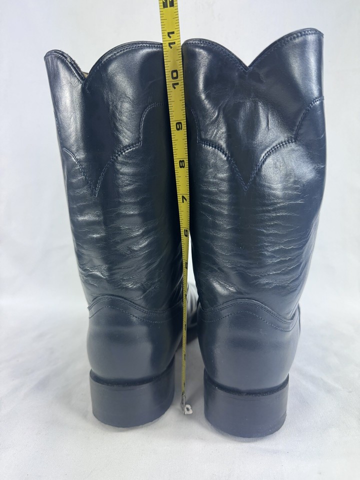 VTG Tony Lama Roper Cowboy Western Boots Rodeo Gray 7703M Pull Round ...