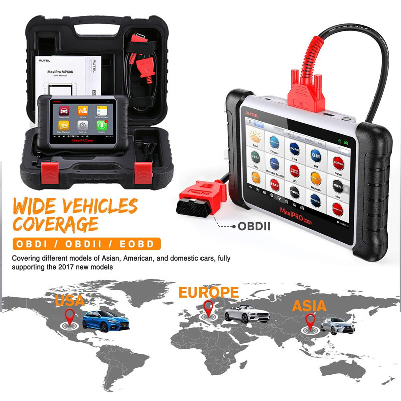 2022 Version AUTEL Maxi PRO MP808 DS808 Car OBD2 Diagnostic Scanner ...