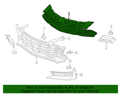 GM Front Upper Grille 84535154 | eBay
