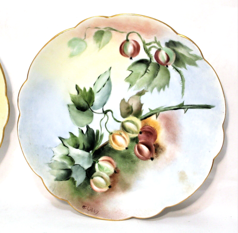 Vintage German Porcelain Wall Plates Hand Painted Signed Set 3 | eBay