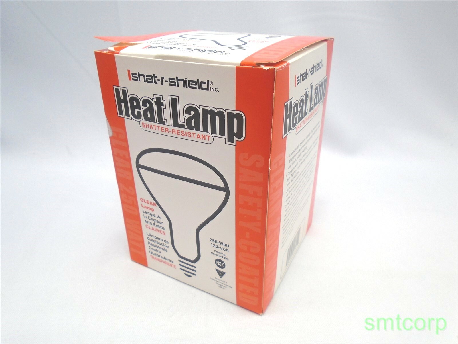 Shat-R-Shield 250W Shatter Resistant Infrared Safety Coated 115-125V ...