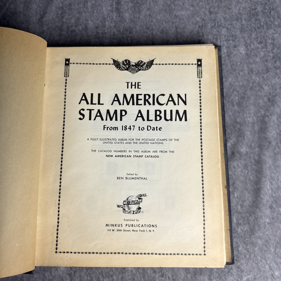 All American Stamp Album 1957 Edition + 202 Stamps | eBay