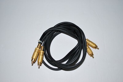 6 FT 24K GOLD PLATED ENDS RCA MALE-MALE COMPOSITE AV CABLES WITH SPRING ...