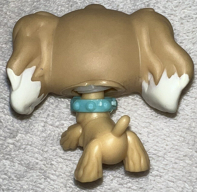 Littlest Pet Shop LPS #748 Blonde Cocker Spaniel Dog White Flower ...