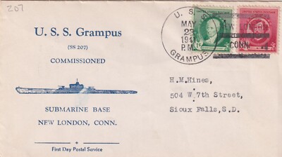1941 USS Grampus SS-207, Commissioning to Sioux Falls, SD (N9769) | eBay