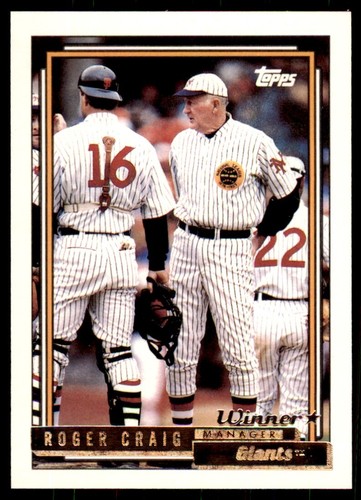 1992 Topps.Gold Winners Roger Craig San Francisco Giants #109 | eBay