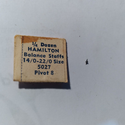 Hamilton 14/0s 22/0s #5027 balance staff b12#101 | eBay