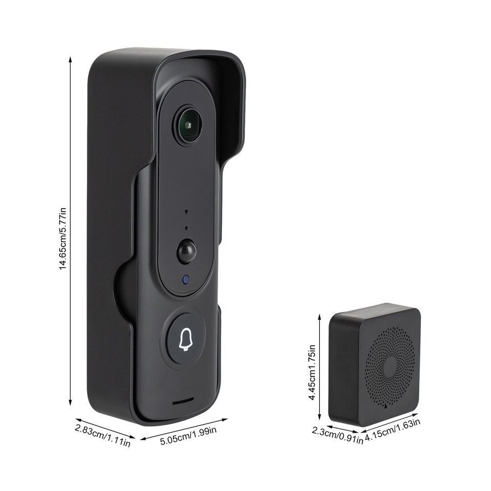 Wireless Door Bell Camera With Chime WiFi Ring Doorbell Security Camera ...