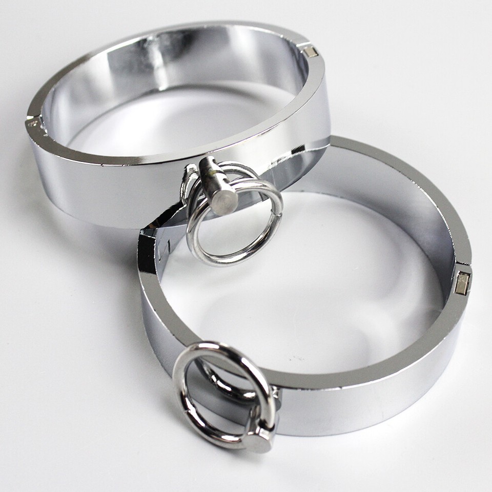 BDSM Metal Steel Wrist Handcuffs Ankle Cuffs Bondage Shackles Lockable ...