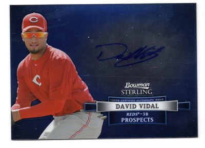 2012 Bowman Sterling Prospect David Vidal Autograph - Cincinnati Reds ...