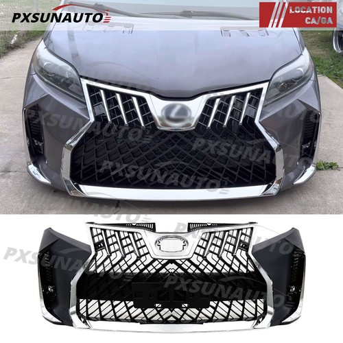 Lexus Style Front Bumper Body Kit Fit For 2011-2021 Toyota Sienna LM ...