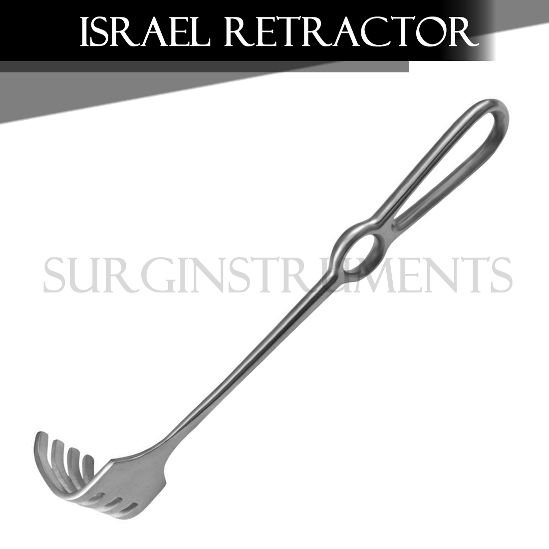 Israel Retractor 9" With 6 Blunt Prongs 2 1/4" X 1 3/4" Stainless ...