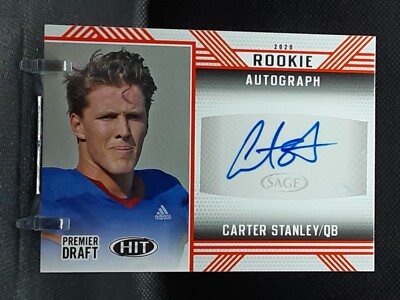 CARTER STANLEY 2020 SAGE HIT ORANGE AUTO RC KANSAS JAYHAWKS | eBay