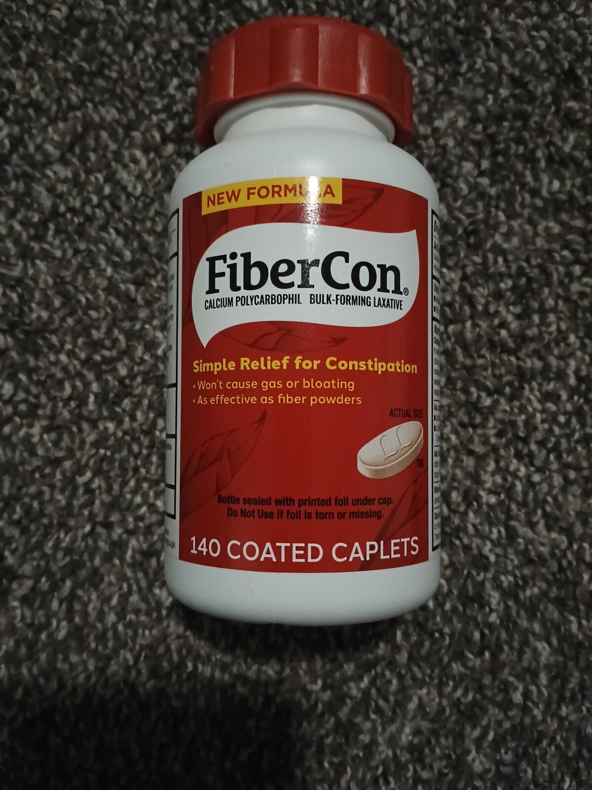 Fibercon Fiber Therapy For Regularity Supplement 140 Caplets 09/27 ...