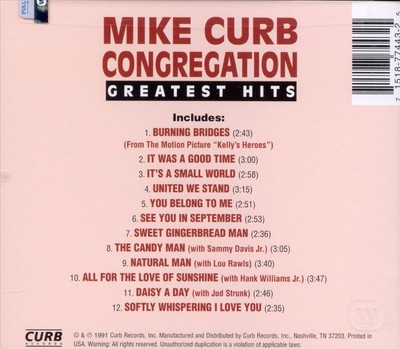 MIKE CURB CONGREGATION GREATEST HITS NEW CD 715187744325| eBay