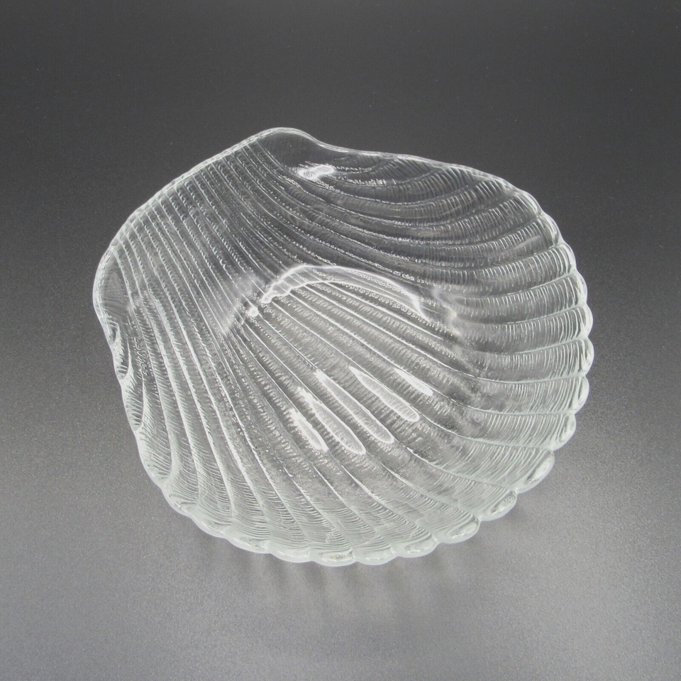 Coquillage by Arcoroc Shell Shaped Textured Clear Glass Cereal Soup ...