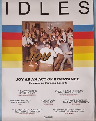 Idles Joy As An Act Of Resistance Original Promo Poster 42 cm x 30 cm ...